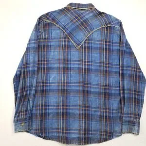 Ryan Michael | Shirts | Ryan Michael Pearl Snap Shirt Mens Large Indigo ...